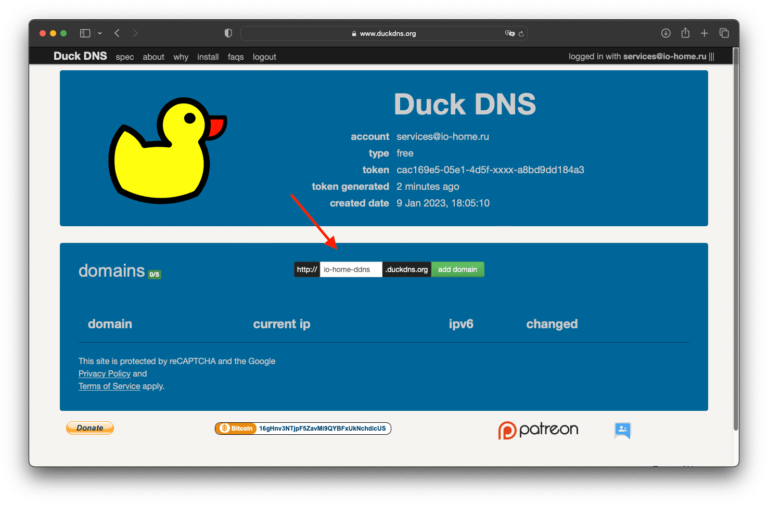 Удаленный доступ Home Assistant Duck Dns Io Home